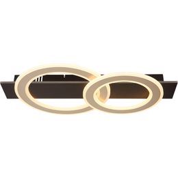 Globo LIGHTING Deckenleuchte "JAYDEN", schwarz matt, H: 7cm, 1 Stk., Leuchten, Deckenlampe Wohnzimmer-Leuchte Schlafzimmer-Leuchte Flur K&uuml;che, Deckenleuchte