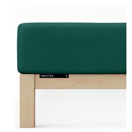 Bettlaken Schlafgut "Frottex Spannbettlaken", gr&uuml;n (gr&uuml;n deep), L:200cm, Frottee, Obermaterial: 75% Baumwolle, 25% Polyester, Bettlaken, Bettlaken, MADE IN GREEN by OEKO-TEX