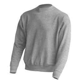 JHK - Sweatshirt f&uuml;r Herren/Damen Unisex, Rundhalsausschnitt (Grau meliert)