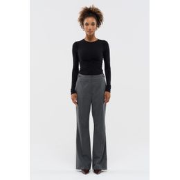 BENU Damen Graue Hose mit Zwei Kn&ouml;pfen