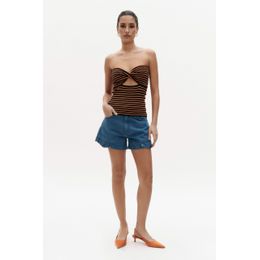 BENU Top mit orangefarbenen Streifen Damen
