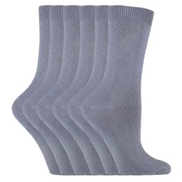 Sock Snob - 6 Paar Damen einfarbige Baumwollsocken
