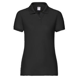Fruit of the Loom - "65/35" Poloshirt f&uuml;r Damen (Schwarz)