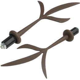 Gardinenstangen-Endst&uuml;ck Liedeco "Endst&uuml;ck, Endknopf Zweig "Esperanca" f&uuml;r 16 mm Stangen" Gr. 1, braun (rostbraun), H:7,8cm L:15cm, Gardinenstangenendst&uuml;cke, Gardinenstangen-Endst&uuml;ck, Endst&uuml;ck, Endknopf