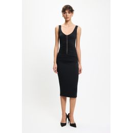 BENU Schwarzes Kleid mit H&auml;kchen