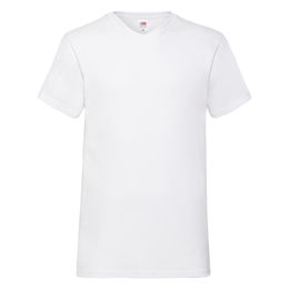 Fruit of the Loom - "Valueweight" T-Shirt V-Ausschnitt f&uuml;r Herren/Damen Unisex (Wei&szlig;)