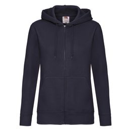 Fruit of the Loom - "Premium" Sweatjacke mit Kapuze f&uuml;r Damen (Marineblau)