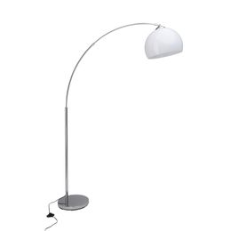 Brilliant Bogenlampe "Vessa - Bogenstehleuchte", wei&szlig; (chromfarben, wei&szlig;), 1, &Oslash; 30cm H: 166cm, 1 Stk., Leuchten, Stehlampe Wohnzimmer, H 166 cm, B 122 cm, E27-Fassung, Bogenleuchte, Bogenlampe
