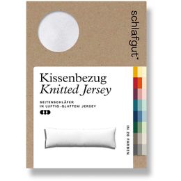 Seitenschl&auml;ferkissenbezug Schlafgut "Pure Seitenschl&auml;ferkissen", wei&szlig; (full, wei&szlig;), B:40cm L:140cm, Bio-Baumwolle, Obermaterial: 95% Baumwolle, 5% Elasthan, Kissenbez&uuml;ge, aus Bio-Baumwolle