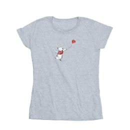 Disney - "Winnie The Pooh Balloon" T-Shirt f&uuml;r Damen (Grau)