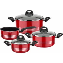 Topf-Set GSW "Milano color", rot, T&ouml;pfe, extra starker FerroThermBoden, Induktion