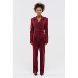 BENU Damen Kurzer Burgunder Blazer