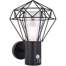Globo LIGHTING LED Au&szlig;en-Wandleuchte "HORACE", schwarz, 1 Stk., Leuchten, Au&szlig;enleuchte, Garten, Terrasse, Metallgeflecht, IP44