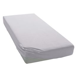 Bettlaken Estella "Feinjersey", grau (platinfarben), L:200cm, Jersey, Obermaterial: 100% Baumwolle, Bettlaken, Bettlaken, Rundumgummi