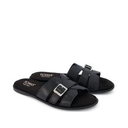 Toms Shoes TOMS Sol Mule Leder Damen Sandalen Schwarz