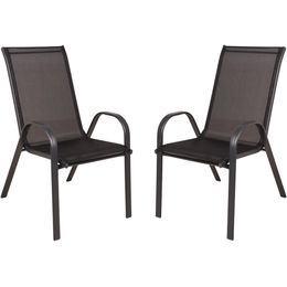 Stapelstuhl Garden Pleasure "RIONA", anthrazit, anthrazit, schwarz, B:55cm H:94cm T:73cm, Kunststoff, Polyester, Stahl, St&uuml;hle, Stapelstuhl, leicht montierbar