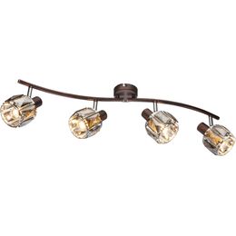 Globo LIGHTING Deckenspot "INDIANA", bronzefarben, 4, H: 18cm, 1 Stk., Leuchten, Deckenstrahler f&uuml;r Wohn- & Esszimmer Bronze, Deckenspot