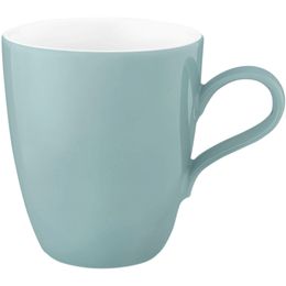 Becher Seltmann Weiden "Life Fashion", gr&uuml;n (gr&uuml;n chic, wei&szlig;), H:10,3cm &Oslash;:9cm, Porzellan, Trinkgef&auml;&szlig;e, Becher, Becher mit Henkel 0,40 l