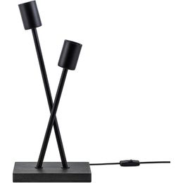 Paco Home Tischleuchte "IKS", schwarz, 2, H: 41cm, Leuchten, Stehlampe LED Lampe Wohnzimmer Vintage Retro Industrial Design E27, Tischleuchte