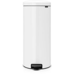 M&uuml;lleimer Brabantia "NewIcon Treteimer, 30L", wei&szlig;, B:29,3cm H:67,9cm T:38cm &Oslash;:29,3cm, Kunststoff, Metall, M&uuml;lleimer, M&uuml;lleimer, sanft schlie&szlig;ender Deckel, mit leichter Pedalbedienung