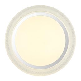 Globo LIGHTING LED Deckenleuchte "MARCIA", wei&szlig;, 1 Stk., Leuchten, Deckenlampe/rund/Wohnzimmer/Schlafzimmer/Kristalle, LED Deckenleuchte