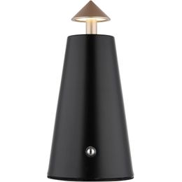 Globo LIGHTING Tischleuchte "LIVA", schwarz matt, 1, &Oslash; 9cm H: 19cm, 1 Stk., Leuchten, Tischleuchte mit Touchdimmer, USB-C, Akku LED, Tischleuchte