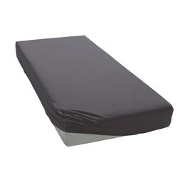 Spannbettlaken Estella "Samt Velours Spannbetttuch", grau (schiefer), L:200cm, Frottee, Obermaterial: 80% Baumwolle, 20% Polyester, Bettlaken, Spannbettlaken, Rundumgummi
