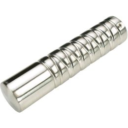 Gardinenstangen-Endst&uuml;ck Liedeco "Endst&uuml;ck, Endknopf edelstahl-optik "France" Rennes - 2 St&uuml;ck" Gr. 1, silber (edelstahlfarben), B:2,5cm H:2,5cm L:10,5cm, Gardinenstangenendst&uuml;cke, Gardinenstangen-Endst&uuml;ck, Endst&uuml;ck, Endknopf Zylinder, 2 St&uuml;ck