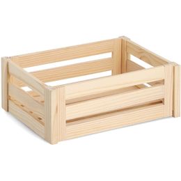 Aufbewahrungsbox zeller PRESENT "'Leisten', Kiefer", natur, B:30cm H:15cm T:40cm, Massivholz, Aufbewahrungsboxen, Aufbewahrungsbox, nat&uuml;rliches Holz, vielseitig, Stecksystem