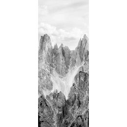 Vliestapete Komar "Digitaldruck Vlies - Peaks Panel - Gr&ouml;&szlig;e 100 x 250 cm", grau, B:100m L:250m, Vlies, Tapeten, Wohnzimmer, Schlafzimmer