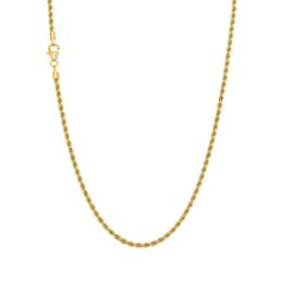 Collierkettchen Amor "Kordelkettengliederung", gelb (gelbgold 375), Halsketten, Damen, Gelbgold 375, L: 50, Made in Germany