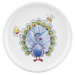 Speiseteller Seltmann Weiden "Compact - Bunte Tierwelt", bunt (wei&szlig;, bunt), B:25,4cm H:2,5cm L:25,4cm T:25,4cm &Oslash;:25,4cm, Porzellan, Speiseteller, Speiseteller, rund 25,5 cm