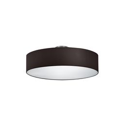 Trio LEUCHTEN Deckenleuchte "Hotel", schwarz (nickelfarben, schwarz), 3, &Oslash; 50cm H: 18cm, 1 Stk., Leuchten, Deckenlampe &Atilde;&tilde; 50 cm mit Stoff-Schirm, Leuchtmittel tauschbar, Deckenleuchte