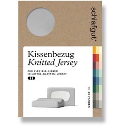 Kissenbezug Schlafgut "Pure flexibler Kissenbezug f&uuml;r Nackenst&uuml;tzkissen", grau (grau light), B:40cm L:140cm, Bio-Baumwolle, Obermaterial: 95% Baumwolle, 5% Elasthan, Kissenbez&uuml;ge, Kissenbezug, Bio-Baumwolle mit Elasthan, mit Gummizug, b&uuml;gelfrei
