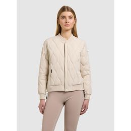 Steppjacke Khujo "FEEN2", Damen, Gr. S, oat wei&szlig;, Web, 84% Nylon, 16% Polyurethan, unifarben, regular fit h&uuml;ftlang, eingesetzt Rippb&uuml;ndchen, Jacken Steppjacke