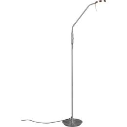 Trio LEUCHTEN LED Stehlampe "MONZA, Stehleuchte mit Sensordimmer Lichtfarbe einstellbar 2300-4000K", grau (nickel), 1, H: 145cm, 1 Stk., Leuchten, Leuchtenkopf flexibel verstellbar Memoryfunktion H&ouml;he 145-160 cm, LED Stehlampe