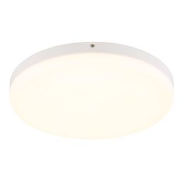 Globo LIGHTING Deckenleuchte "MATTHEW", wei&szlig; matt, &Oslash; 30cm H: 5cm, 1 Stk., Leuchten, Deckenlampe wei&szlig; Kunststoff opal 4000K &oslash;: 300mm, Deckenleuchte