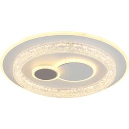 Globo LIGHTING Deckenleuchte "KRISWALL", wei&szlig; matt, 1, &Oslash; 49,5cm H: 6cm, 1 Stk., Leuchten, LED Deckenleuchte f&uuml;r Wohn- & Esszimmer wei&szlig; matt, Deckenleuchte