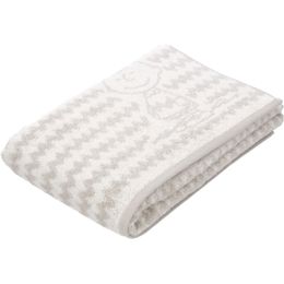Duschtuch Vossen, pearl grau, B:67cm L:140cm, Jacquard, Baumwolle, Handt&uuml;cher