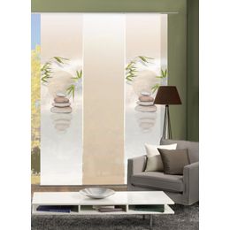 Schiebegardine Home Wohnideen "BUDA", beige (naturfarben), B:60cm H:245cm, Polyester, Gardinen, HxB: 245x60, inkl. Befestigungszubeh&ouml;r