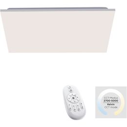 JUST LIGHT LED Deckenleuchte "CANVAS", wei&szlig;, 1, H: 7,2cm, 1 Stk., Leuchten, dimmbar &uuml;ber IR-Fernbed.; CCT-Farbtemperaturwechsel; Memoryfunktion, LED Panels