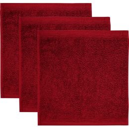 M&ouml;ve Seiftuch M&Ouml;VE "Superwuschel", rot (ruby), B:30cm L:30cm, Baumwolle, Waschlappen, Seiftuch Set mit Bord&uuml;re, 100% Premium Cotton Baumwolle, weich