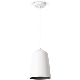 Paco Home Deckenleuchte "Jackson", wei&szlig;, 1, &Oslash; 19,5cm H: 28,5cm, Leuchten, Wohnzimmer Aluminium Pulverbeschichtet Industrial Design E27, Pendellampe Esszimmerlampe Pendelleuchte