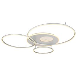 Globo LIGHTING Deckenleuchte "INVERTINA", silberfarben matt, H: 13cm, 1 Stk., Leuchten, Deckenlampe Wohnzimmer-Leuchte Schlafzimmer-Leuchte Flur K&uuml;che, Deckenleuchte