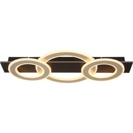 Globo LIGHTING Deckenleuchte "JAYDEN", schwarz (schwarz matt), H: 7cm, 1 Stk., Leuchten, Deckenlampe Wohnzimmer-Leuchte Schlafzimmer-Leuchte Flur K&uuml;che, Deckenleuchte