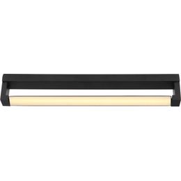Globo LIGHTING Wandleuchte "SUSI", schwarz matt, 1, H: 3cm, 1 Stk., Leuchten, Schwarze Wandleuchte mit Kunststoff opal, IP44, dreh-/schwenkbar, Wandleuchte