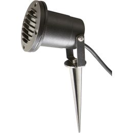 Gartenstrahler Heitronic "Dalian", grau (anthrazit), H:28,5cm &Oslash;:10cm, Leuchten, Gartenstrahler, Bodenleuchte, Spie&szlig;leuchte, mit Erdspie&szlig; und Zuleitung mit Stecker