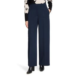 Marlene-Hose Betty Barclay "Damen unifarben", Damen, Gr. 44, Normalgr&ouml;&szlig;en, dunkelblau, Obermaterial: 96% Polyester, 4% Elasthan, relaxed fit lang, Hosen