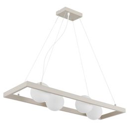 NOWA H&auml;ngeleuchte "NANDA", sandfarben, 4, &Oslash; 12cm H: 150cm, 1 Stk., Leuchten, H&auml;ngelampe,Sand,Esstisch,Esszimmer,Glaskugel opal,Wohnraum,modern, H&auml;ngeleuchte
