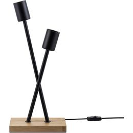 Paco Home Tischleuchte "IKS", schwarz, 2, H: 41cm, Leuchten, Stehlampe LED Lampe Wohnzimmer Vintage Retro Industrial Design E27, Tischleuchte